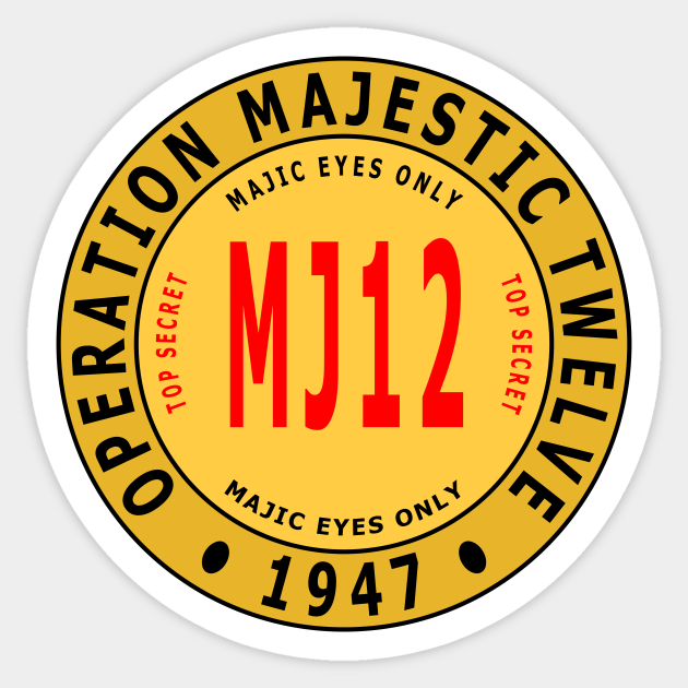 Operation Majestic 12 - Majestic 12 - Sticker | TeePublic Operation Majestic 12 - Majestic 12 - Sticker | TeePublic
